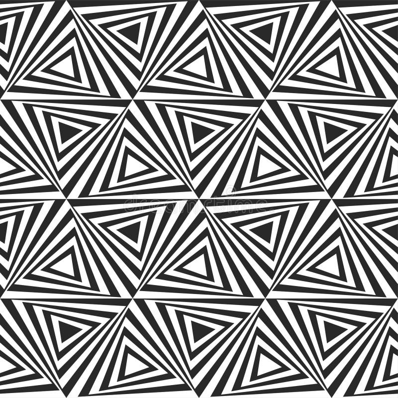 Optical Illusion Triangle Seamless Pattern Stock Vector - Illustration ...