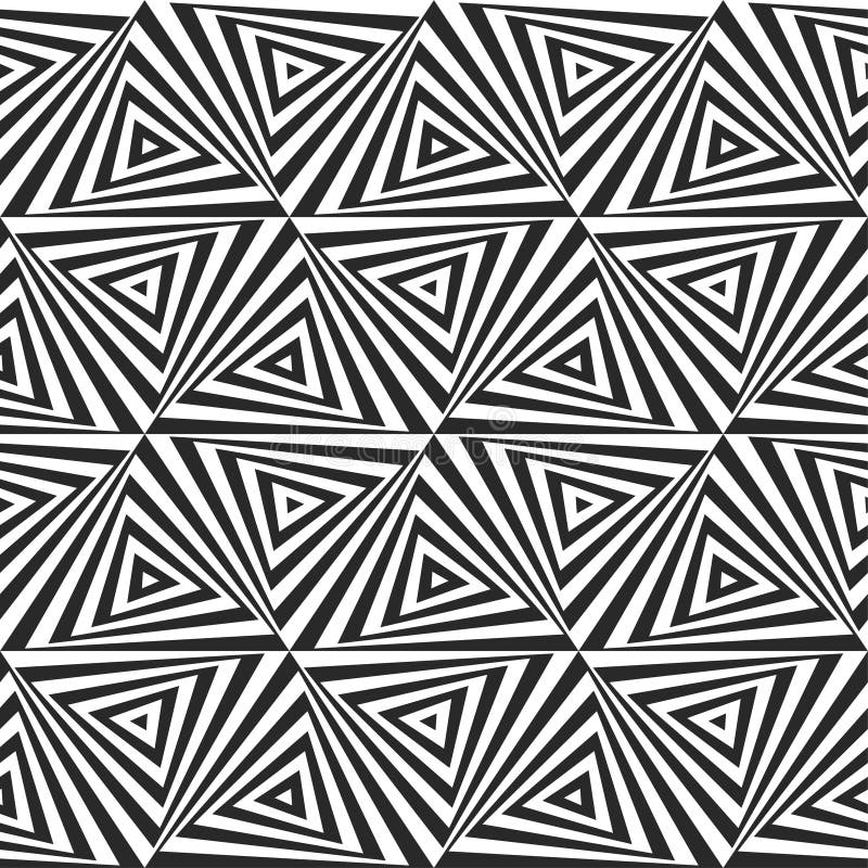 Optical Art Triangle Illusion Pattern Stock Vector - Illustration of ...