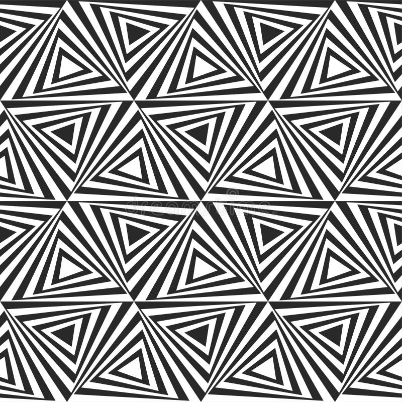 Optical Art Triangle Illusion Pattern Stock Vector - Illustration of ...