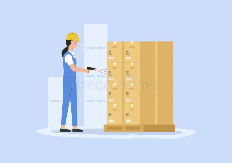 Worker Barcode Scan Stock Illustrations – 123 Worker Barcode Scan Stock ...