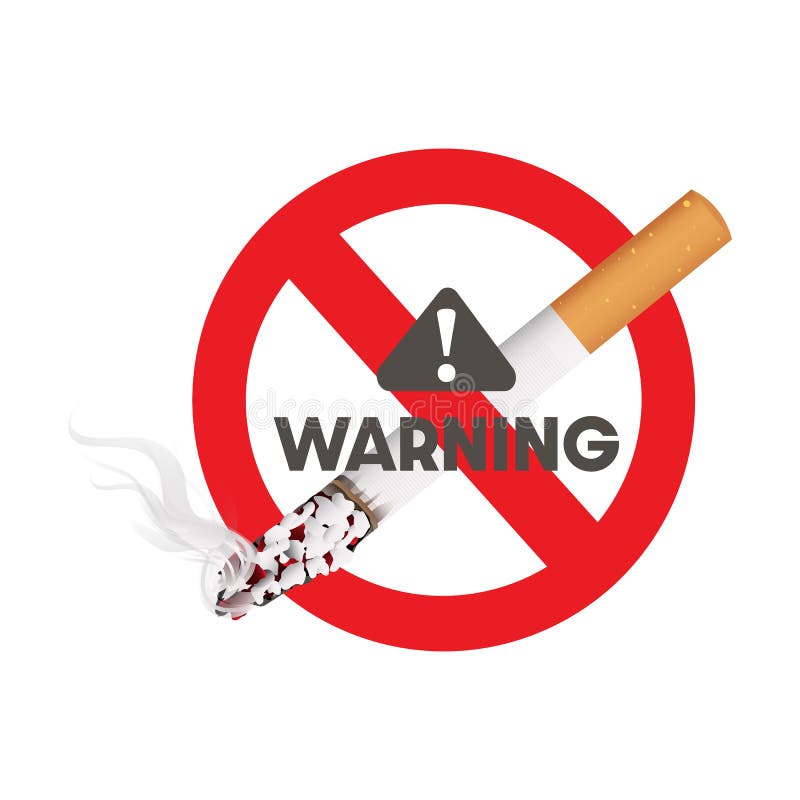 Concept of Warning No Smoking Sign. - Vector Stock Vector ...