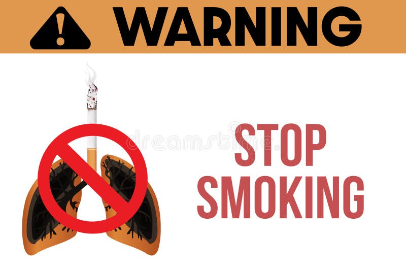 Concept of Warning Stop Smoking Sign. - Vector Stock Vector ...