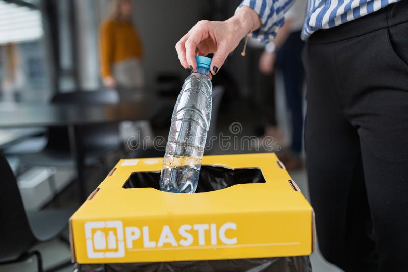 Waste Separation and Recycling in Business Office. Stock Photo - Image ...