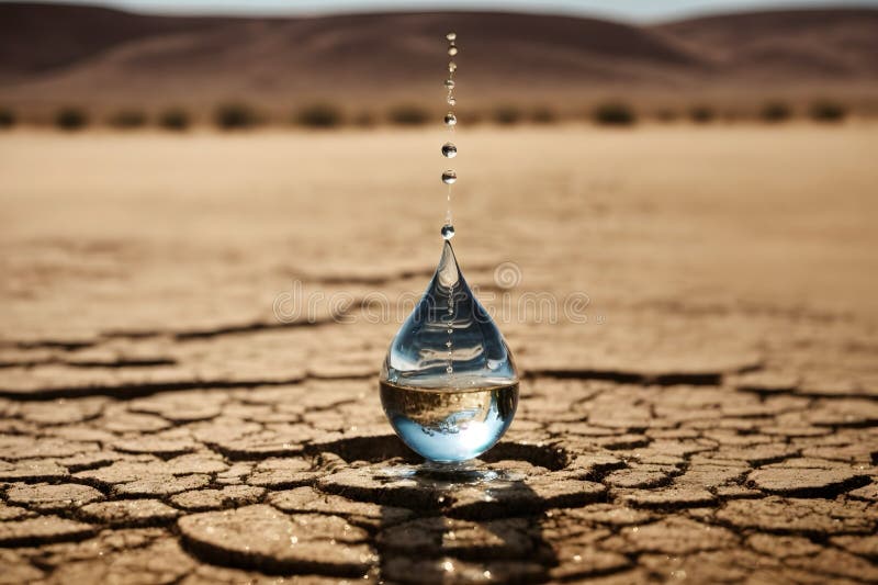 A Concept of Water Crisis and Climate Changes Stock Photo - Image of ...