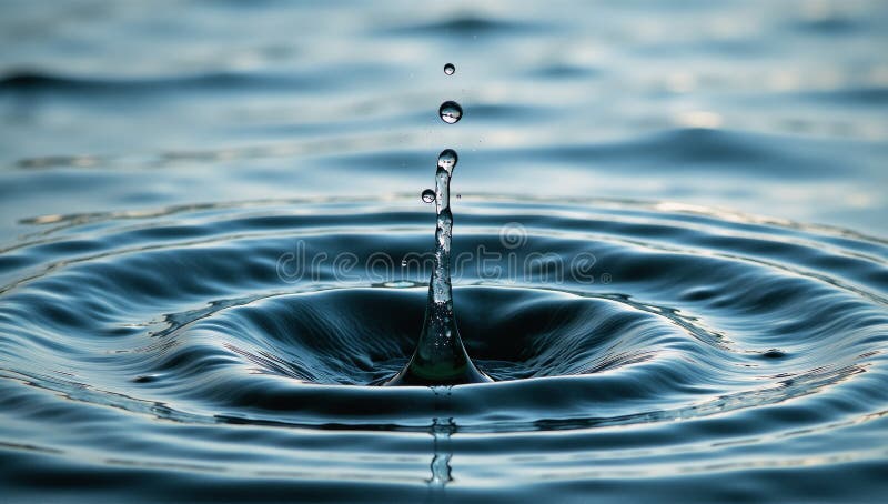 Water Splash Wave with Forced Perspective in Abstract Style Stock ...