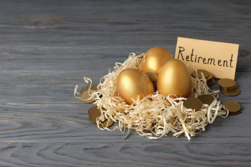 Concept of Wealth and Retirement - Golden Eggs Stock Image - Image of ...