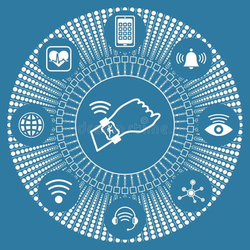Concept of Wearable Technology Stock Illustration - Illustration of ...
