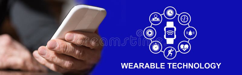 Wearable Technology Concept on a Smartphone Stock Photo - Image of ...