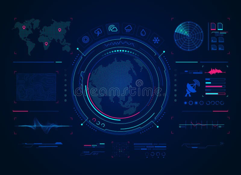 Digital forecast stock vector. Illustration of satellite - 137329154