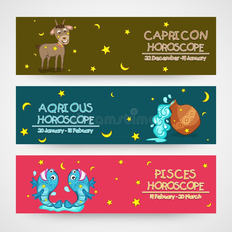 Website Horoscope Header or Banner Concept. Stock Illustration ...