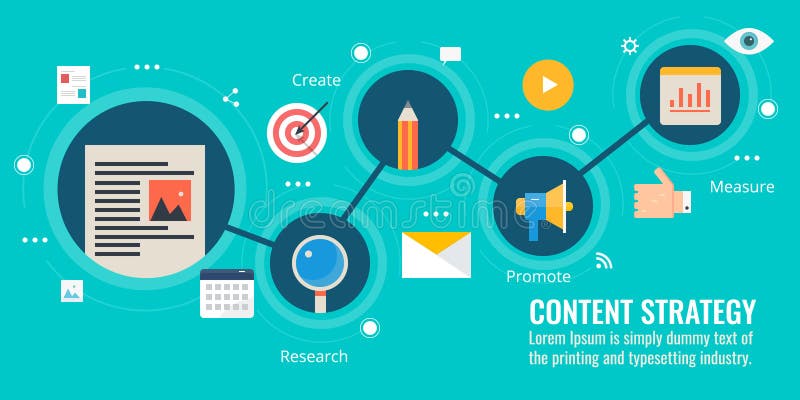 Marketing Web Strategy Chart Arrow Illustration Stock Vector ...