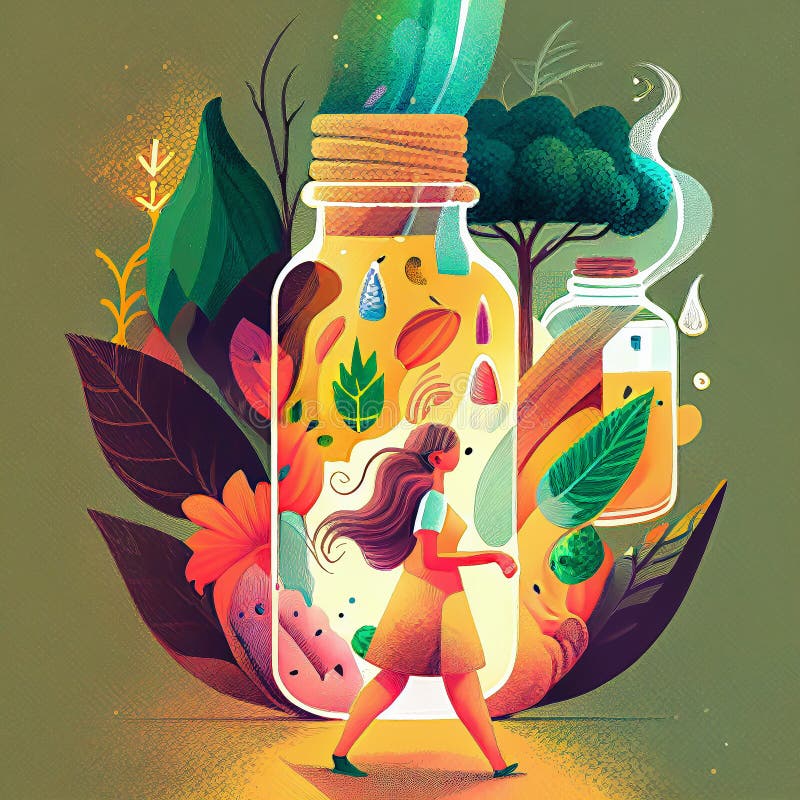 Concept of Wellness, Wellbeing, Illustration Stock Illustration ...