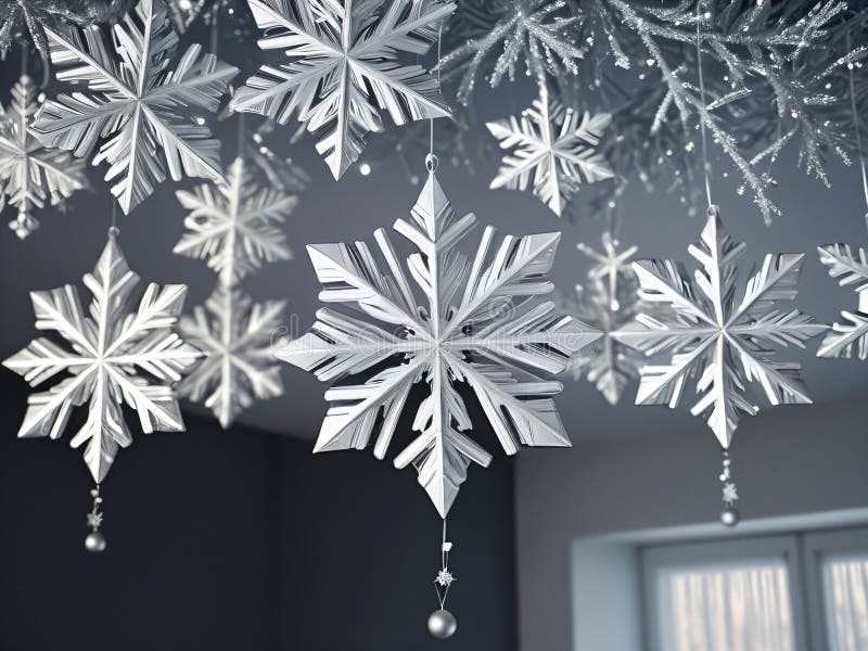 Whimsical White Foil String Decorations Illuminate the Room.AI ...