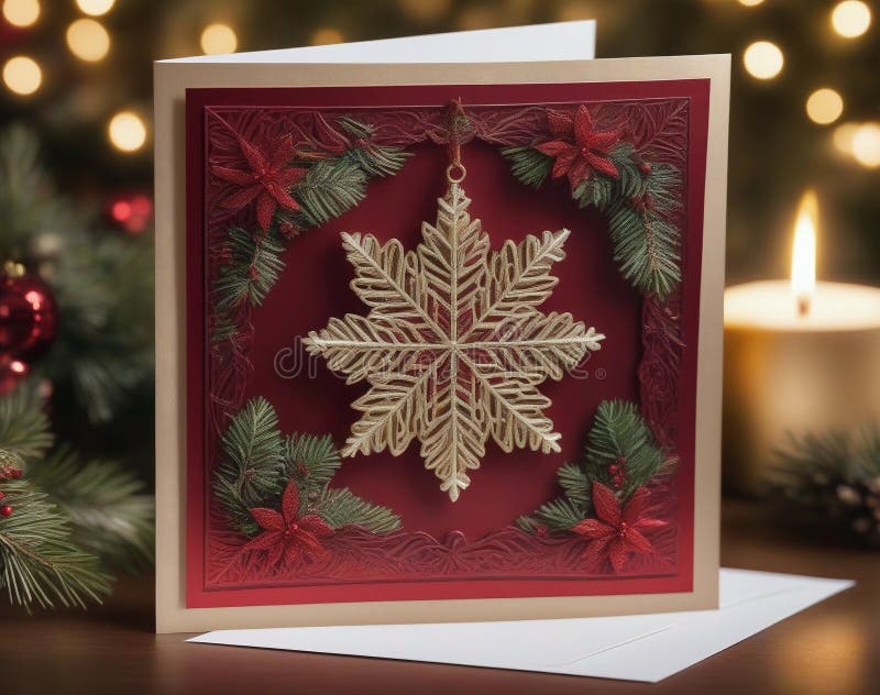 Whimsical Wonders of Christmas Cards.AI Generated Stock Illustration ...