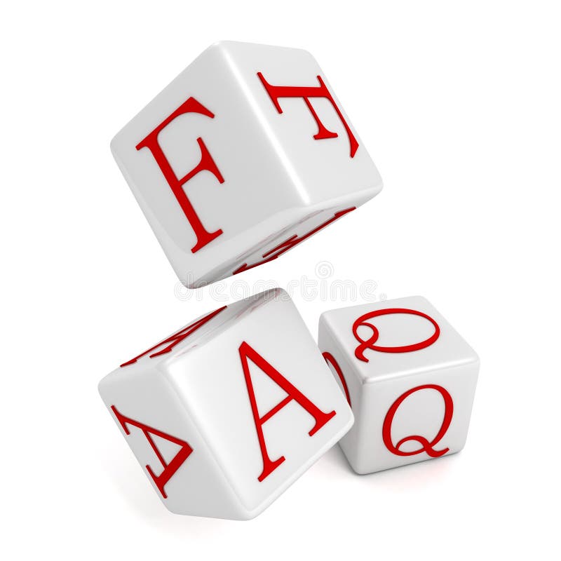 Concept White FAQ Cubes Red Text Stock Illustration - Illustration of ...