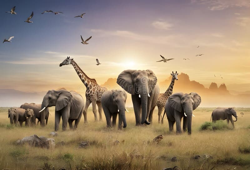 A Concept of Wild Animals Conservation Stock Image - Image of mammal ...