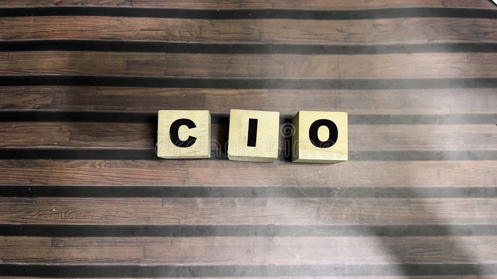 Concept of the Wooden Cubes with the Word CIO on Wooden Background ...