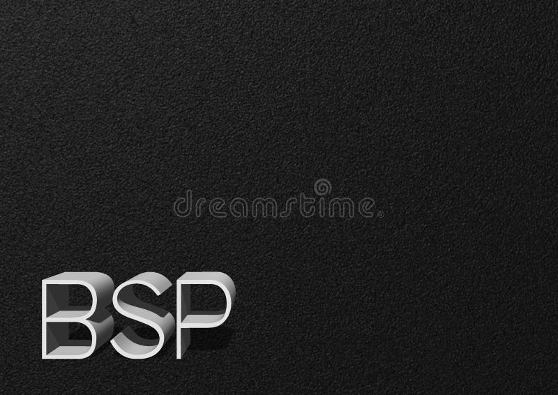Concept Word BSP - Basic State Pension on Black Background. Business ...