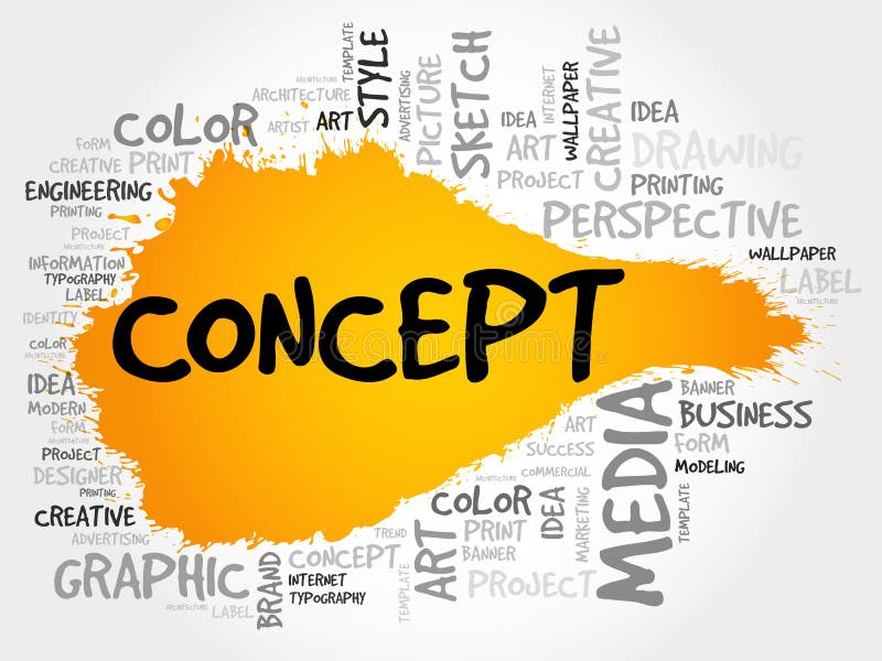 CONCEPT word cloud stock illustration. Illustration of frame - 200026979