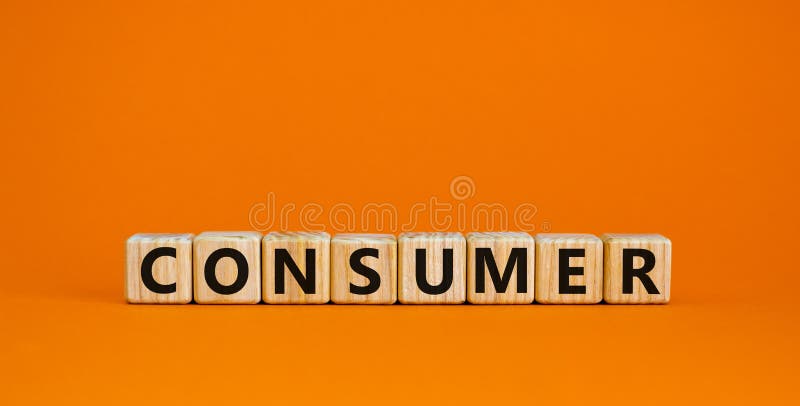 The Word Consumer, Text Made with Dice on Yellow Background Stock Photo ...