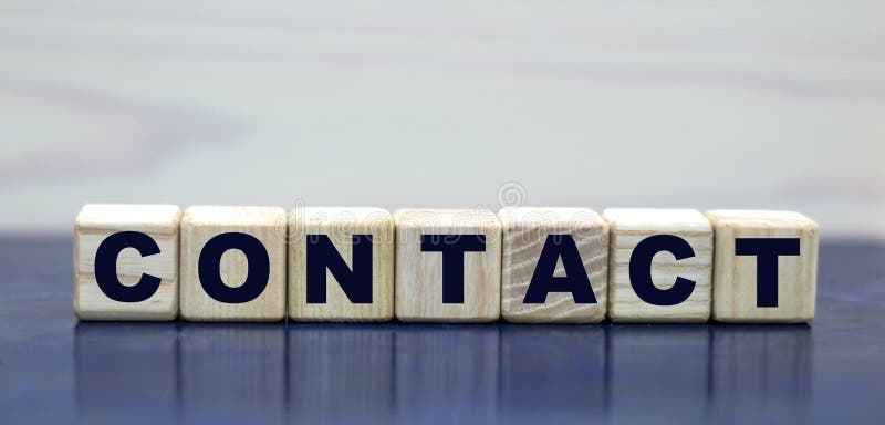 Contact Us Cubes on a Newspaper Stock Photo - Image of communication ...