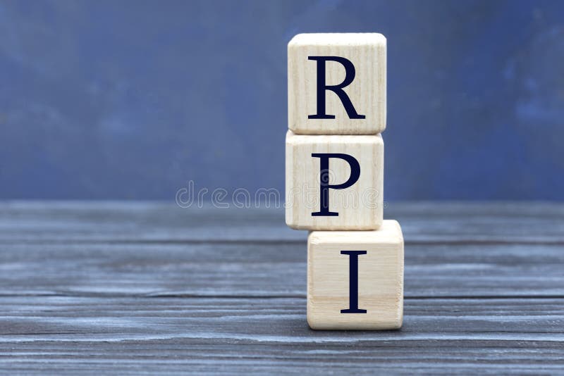 Concept Word RPI on Cubes on a Beautiful Gray Blue Background Stock ...