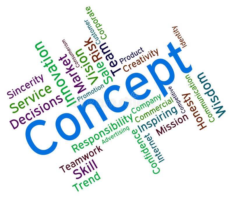Concept Word Shows Theory Thoughts and Idea Stock Illustration ...