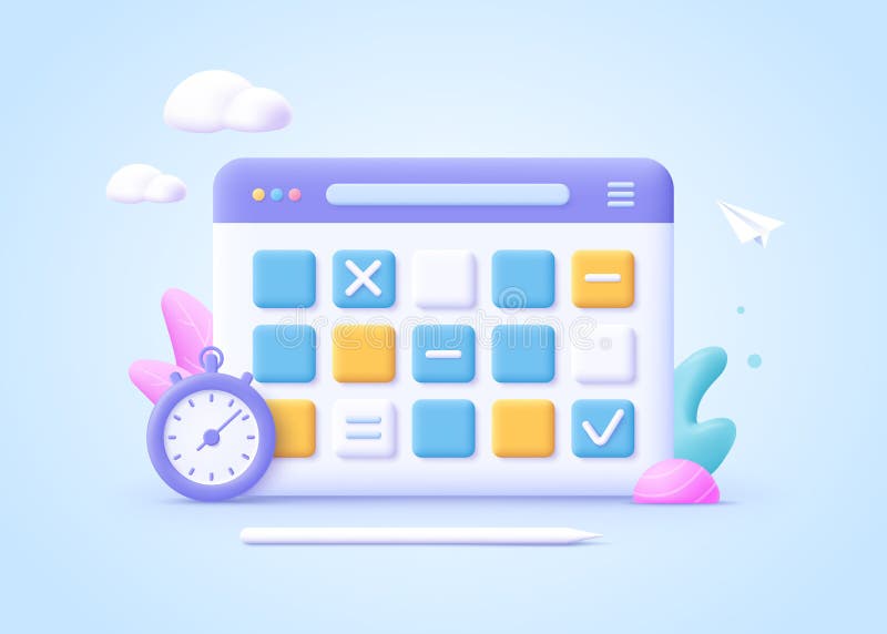 Concept of Work Planning, daily Routine. Whiteboard with Schedule Plans ...