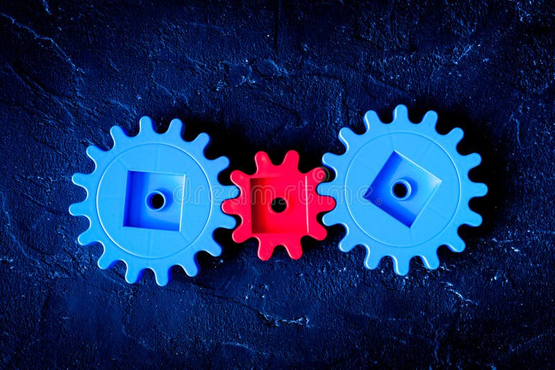 Concept of Work Process Movement Gears Top View Stock Photo - Image of ...
