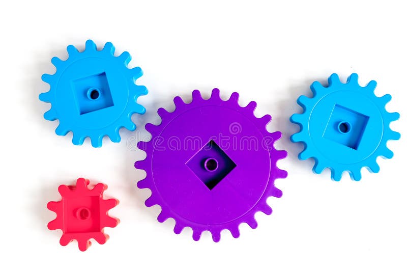 Concept of Work Process Movement Gears Top View Stock Photo - Image of ...