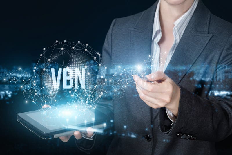 Concept of Work is a Protected Virtual Private Network Stock Photo ...
