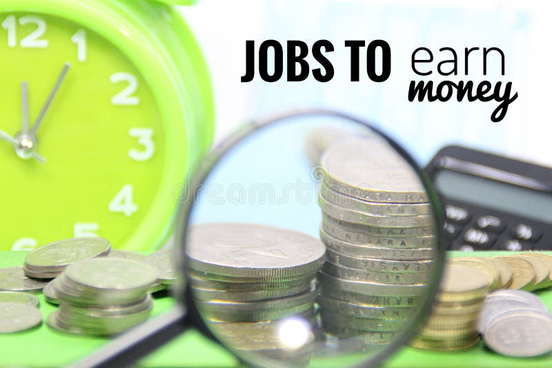 The Concept of Work To Earn Money Stock Image - Image of concentrated ...