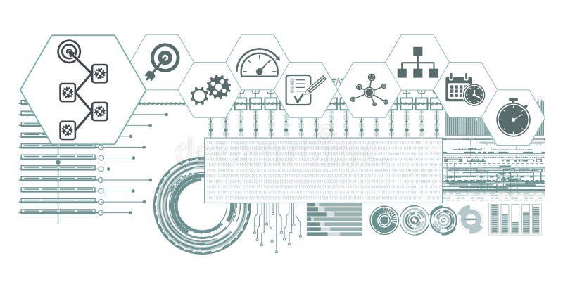 Concept of workflow stock illustration. Illustration of concept - 230838685