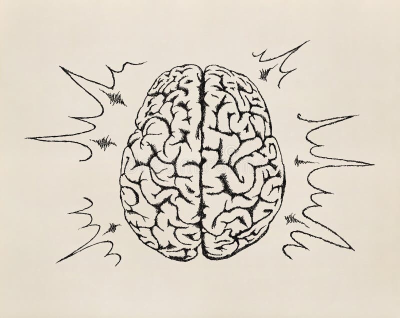 Brain sketch stock vector. Illustration of genius, biological - 23087773