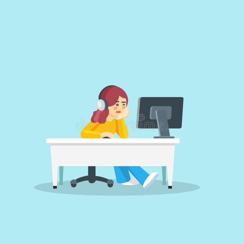 The Concept of Working Remotely. Freelance. Vector Illustration Stock ...