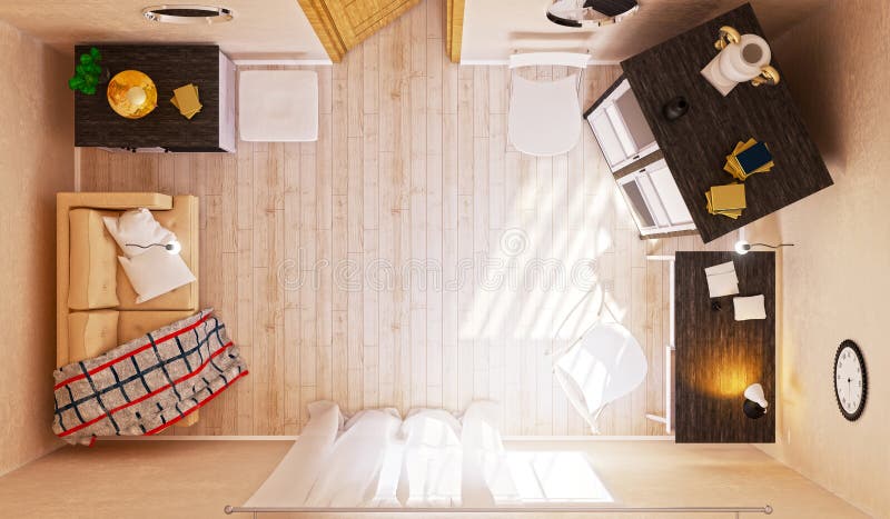 The Concept of Working Room. Stock Illustration - Illustration of ...