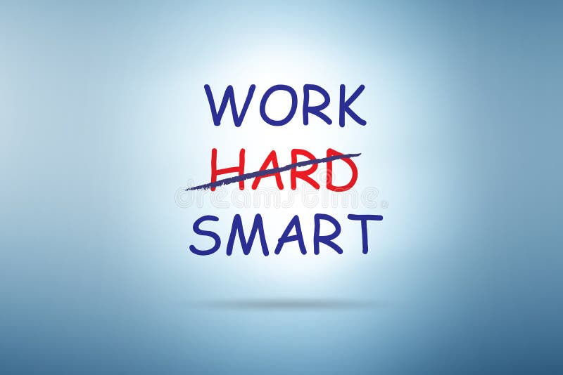 Concept of Working Smart Not Hard Stock Illustration - Illustration of ...