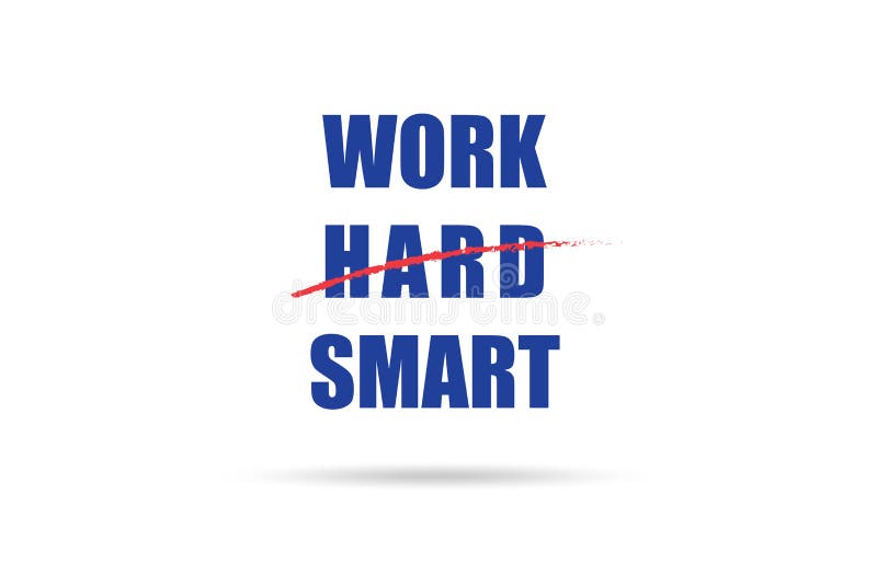 Concept of Working Smart Not Hard Stock Illustration - Illustration of ...