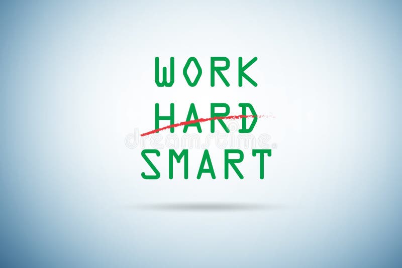 Concept of Working Smart Not Hard Stock Illustration - Illustration of ...