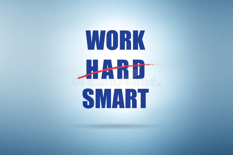 Concept of Working Smart Not Hard Stock Illustration - Illustration of ...