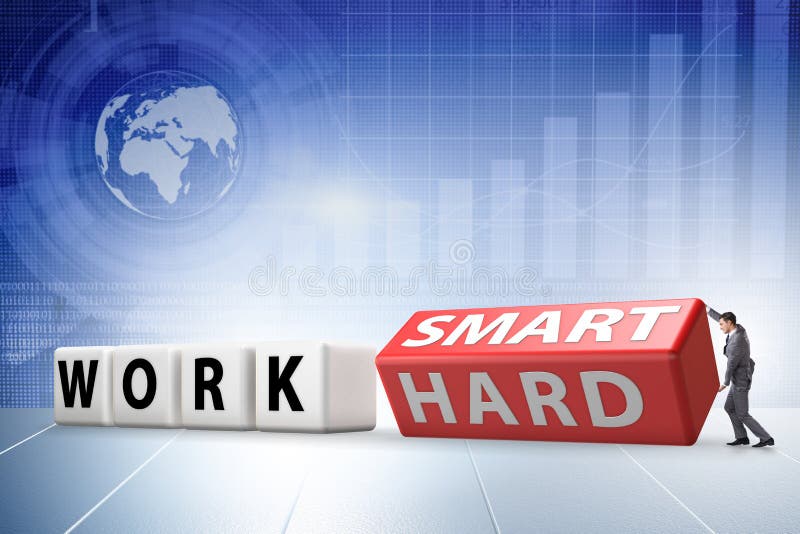 Concept of Working Smart Not Hard Stock Image - Image of improving ...