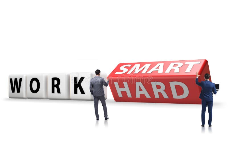 Concept of Working Smart Not Hard - 3d Rendering Stock Illustration ...