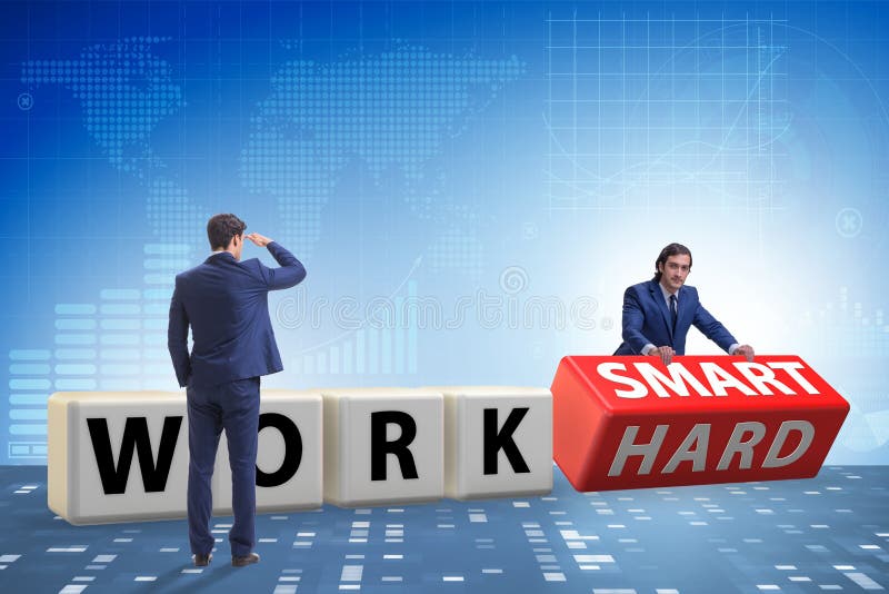 Concept of Working Smart Not Hard Stock Image - Image of management ...