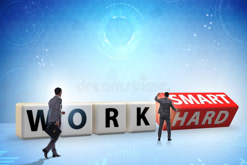 Concept of Working Smart Not Hard Stock Image - Image of cubes ...