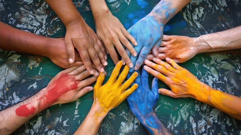 Concept of Working Together with Hands. Teamwork Stock Image - Image of ...