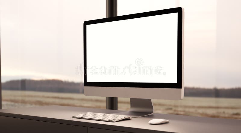 An Old Generic Windows Computer with Black Screen and White Chassis ...