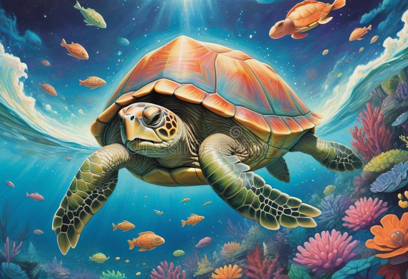 The Concept of a World Turtle Stock Illustration - Illustration of ...