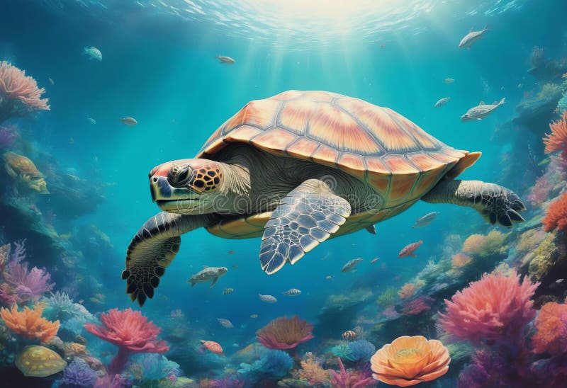 The Concept of a World Turtle Stock Illustration - Illustration of ...