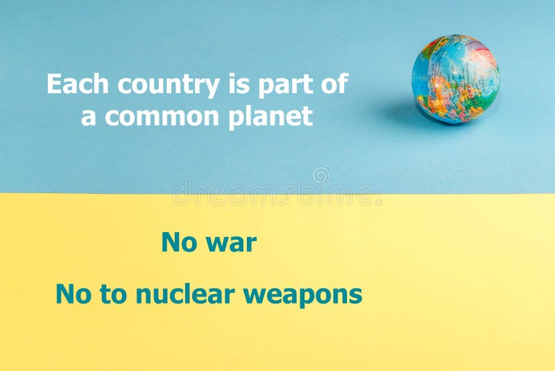 The Concept of a World without War. Earth on the Background of the Flag ...