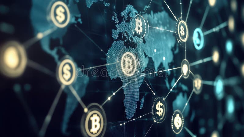 Concept of Worldwide Banking Network. Stock Photo - Image of network ...